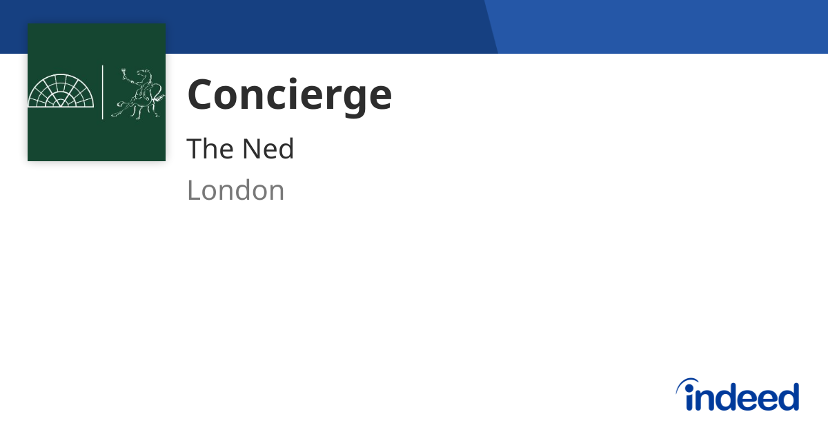 Concierge - London EC2R 8AJ - Indeed.com