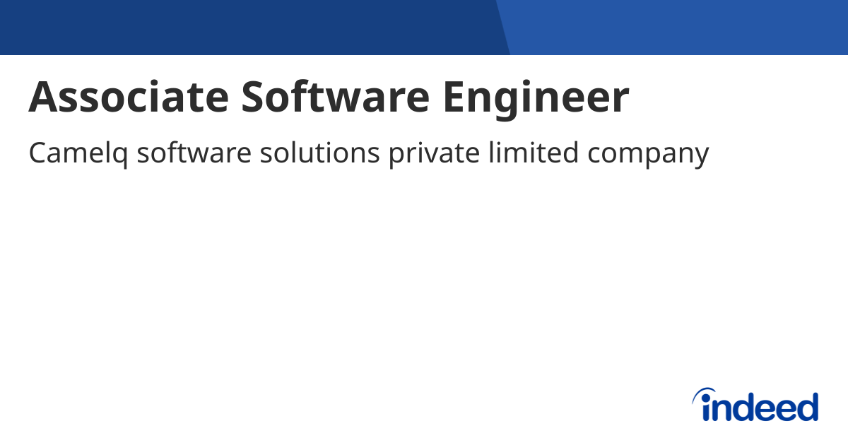 Associate Software Engineer - Hyderabad, Telangana - Indeed.com