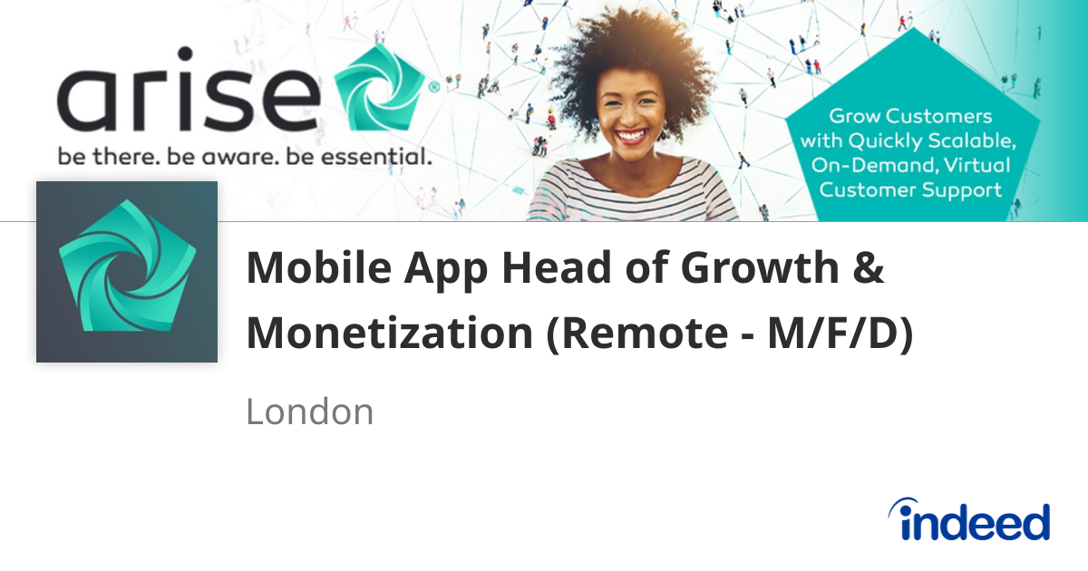 Mobile App Head of Growth & Monetization (Remote - M/F/D) - London - Indeed.com