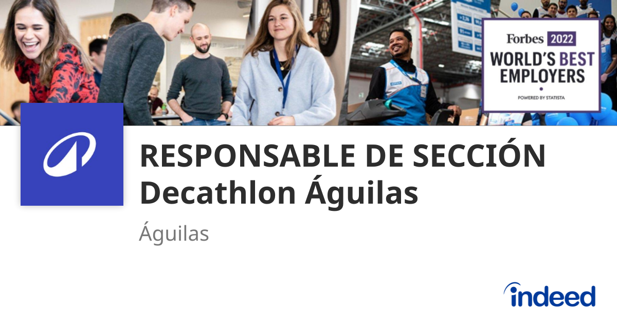 RESPONSABLE DE SECCIÓN Decathlon Águilas - Águilas, Murcia provincia ...