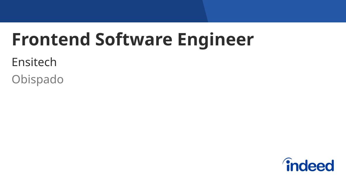 Frontend Software Engineer - 64060, Obispado, N. L. - Indeed.com