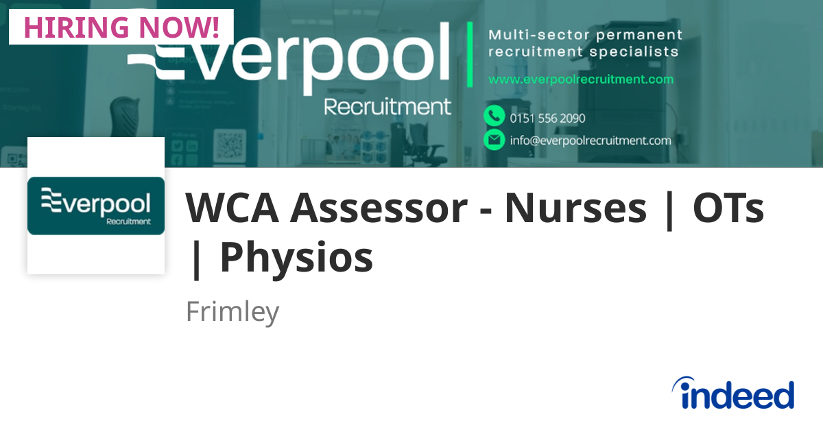 WCA Assessor - Nurses | OTs | Physios - Frimley GU16 7ER - Indeed.com