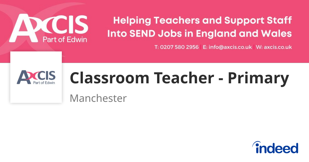 Classroom Teacher - Primary - Manchester - Indeed.com