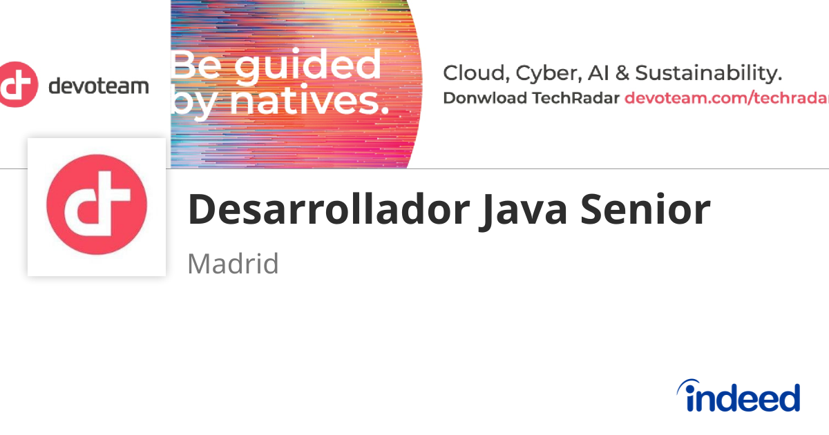 Desarrollador Java Senior - Madrid, Madrid provincia - Indeed.com