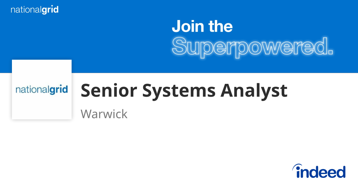 Senior Systems Analyst - Warwick CV34 6DA - Indeed.com