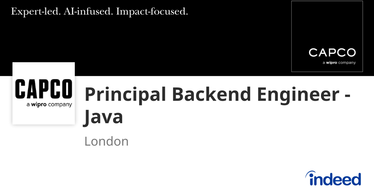 Principal Backend Engineer - Java - London - Indeed.com