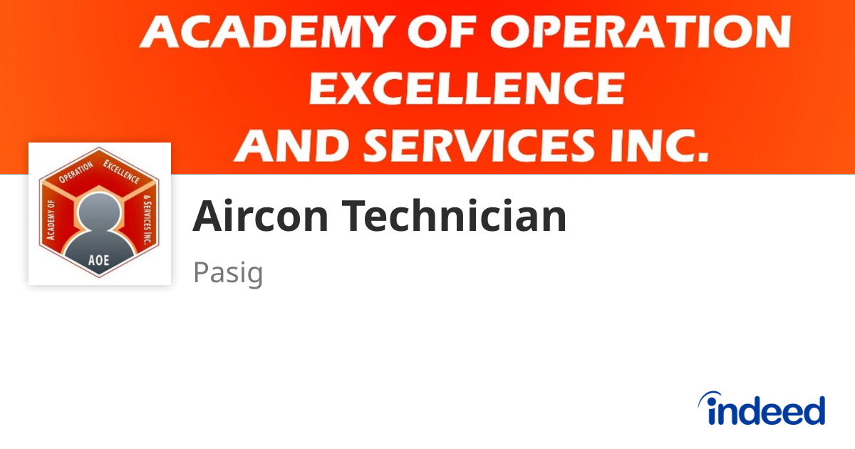 Aircon Technician - Pasig - Indeed.com