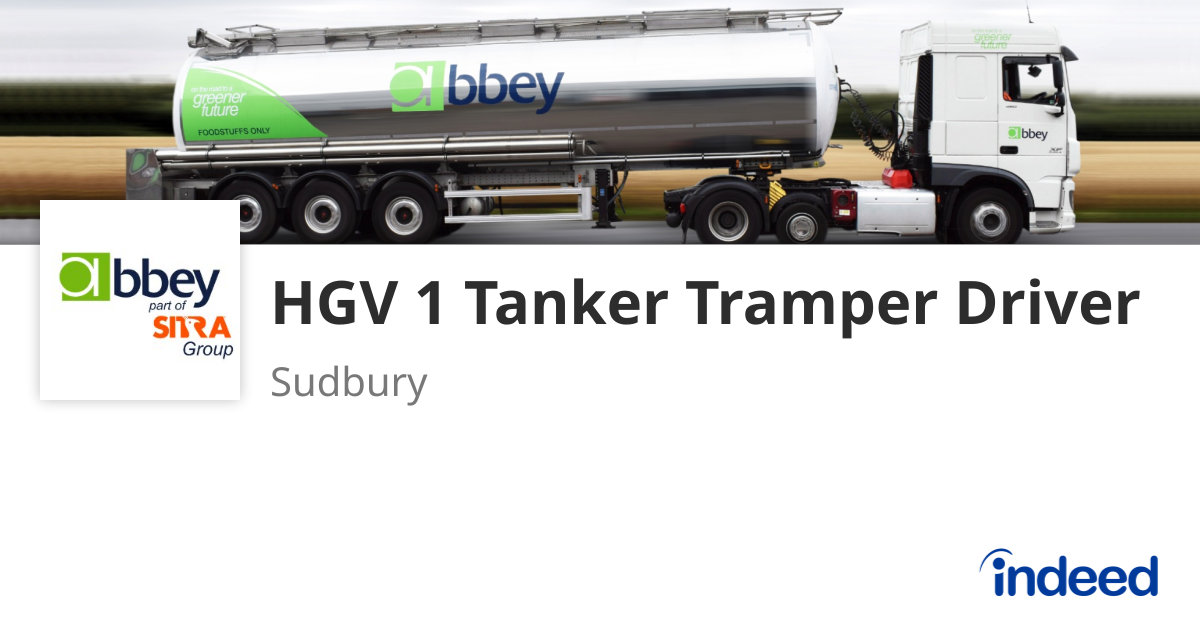 HGV 1 Tanker Tramper Driver - Sudbury CO10 - Indeed.com