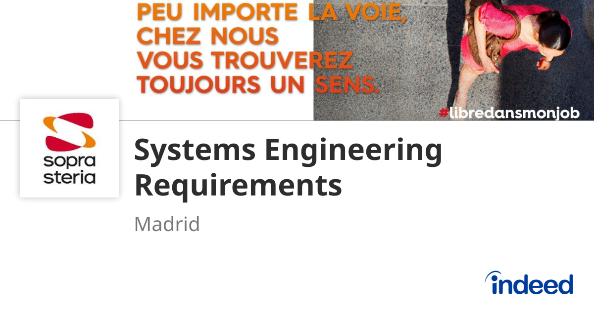 Systems Engineering Requirements - Madrid, Madrid provincia - Indeed.com