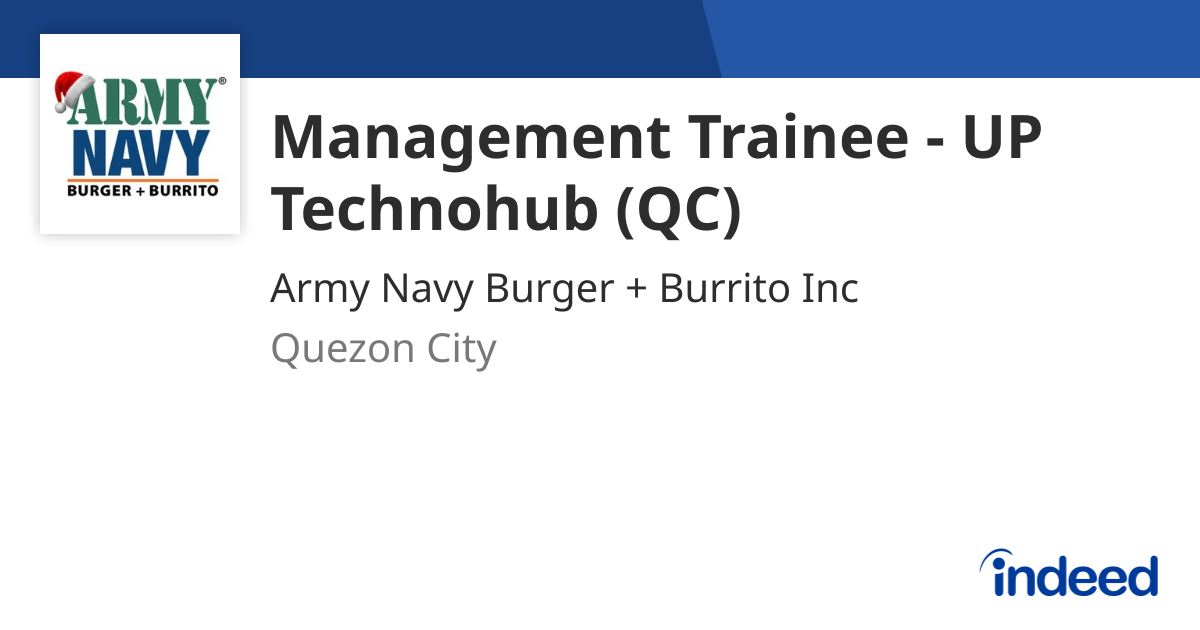 Management Trainee - UP Technohub (QC) - Quezon City - Indeed.com