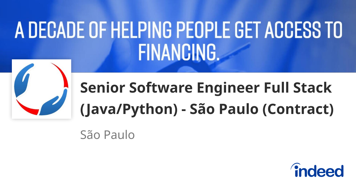 Senior Software Engineer Full Stack (Java/Python) - São Paulo (Contract) - São Paulo, SP ...