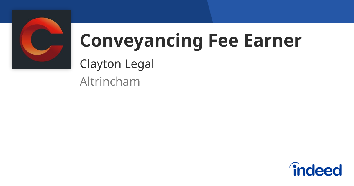 Conveyancing Fee Earner - Altrincham - Indeed.com