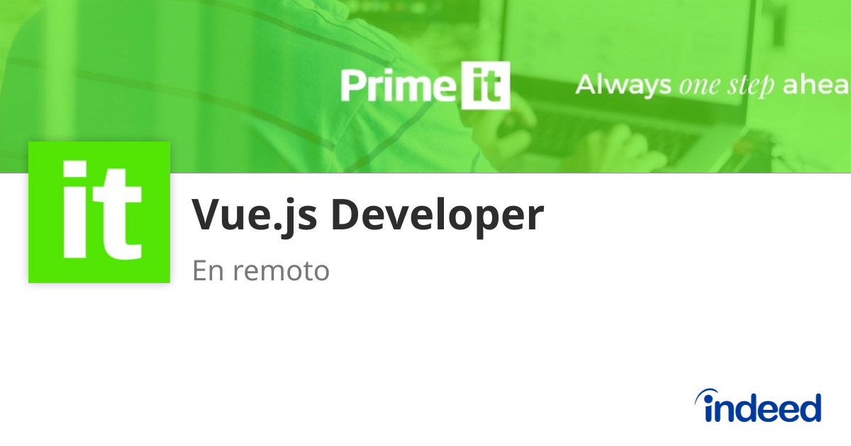 Vue.js Developer - En remoto - Indeed.com