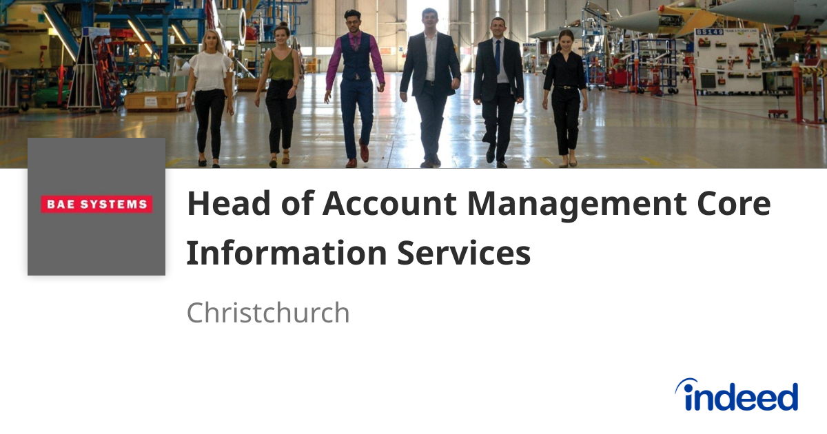 Head of Account Management Core Information Services - Christchurch ...