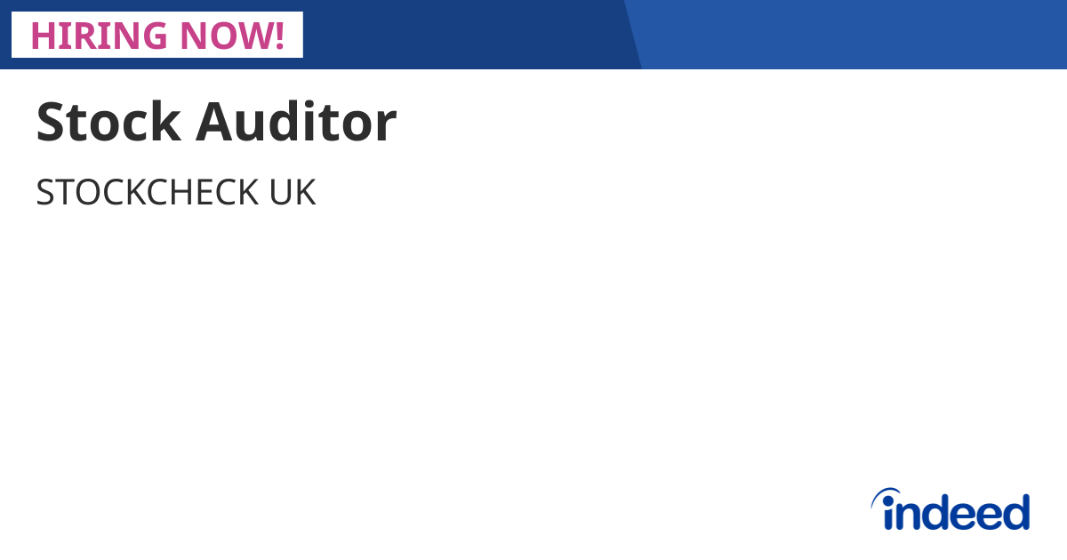 Stock Auditor - Cumbria - Indeed.com