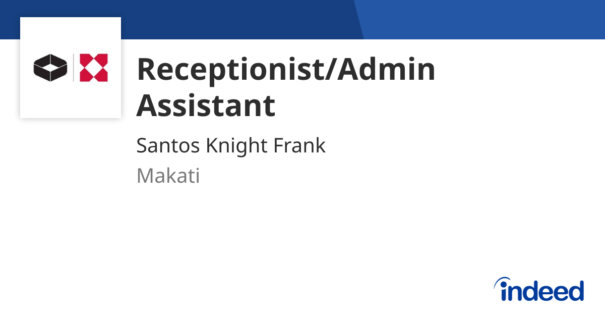 Receptionist/Admin Assistant - Makati - Indeed.com