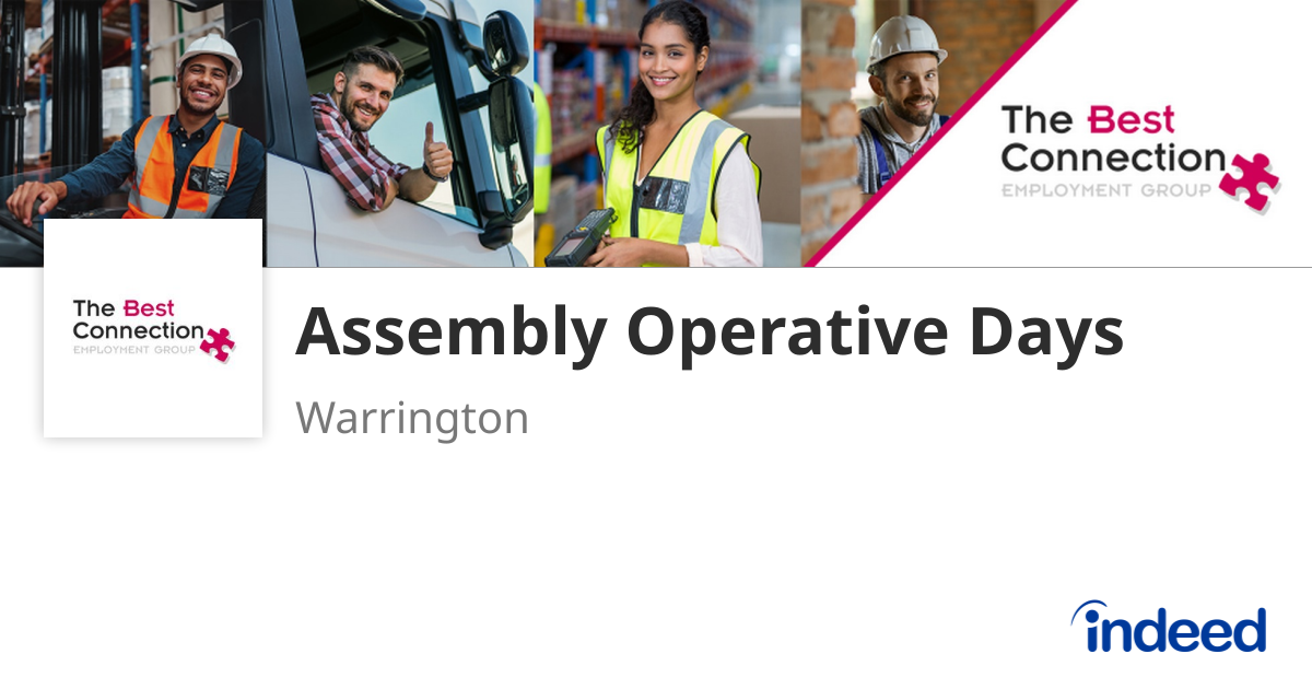 Assembly Operative Days - Warrington - Indeed.com