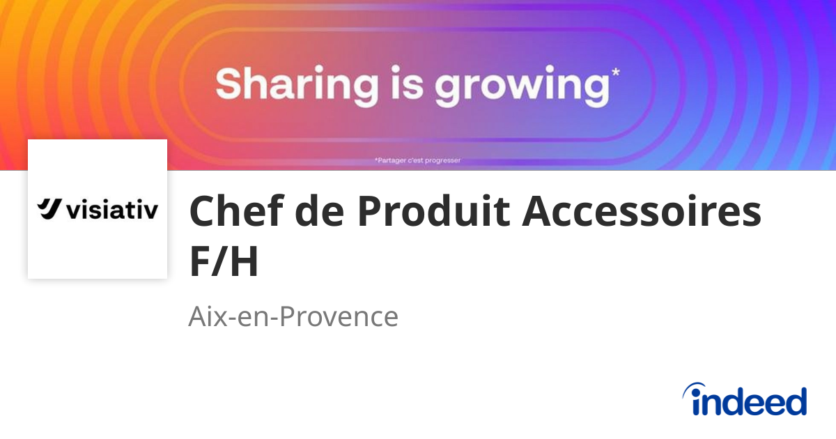 Chef de Produit Accessoires F/H - Aix-en-Provence (13) - Indeed.com