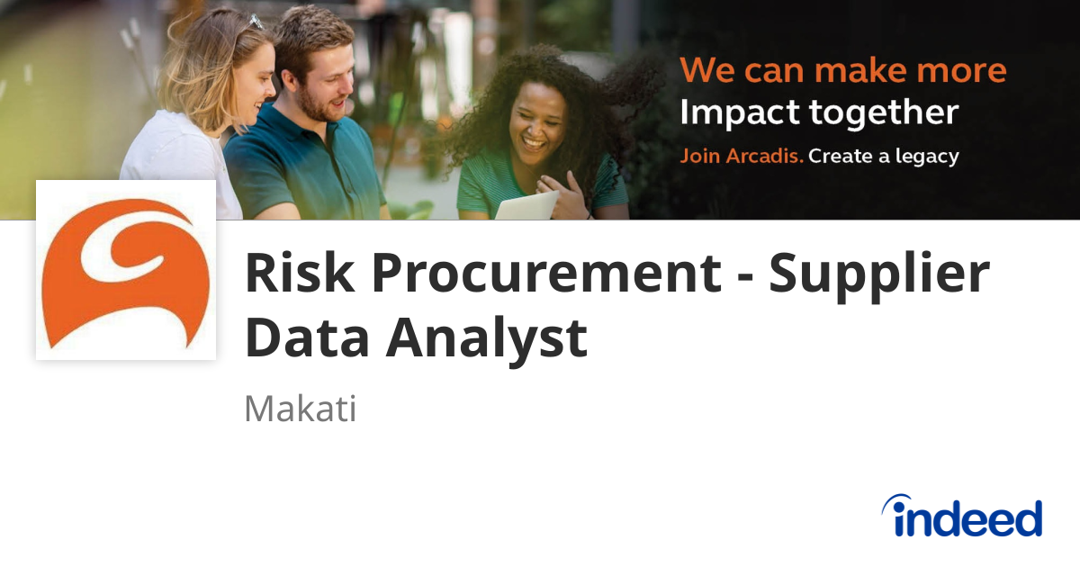 Risk Procurement - Supplier Data Analyst - Makati - Indeed.com