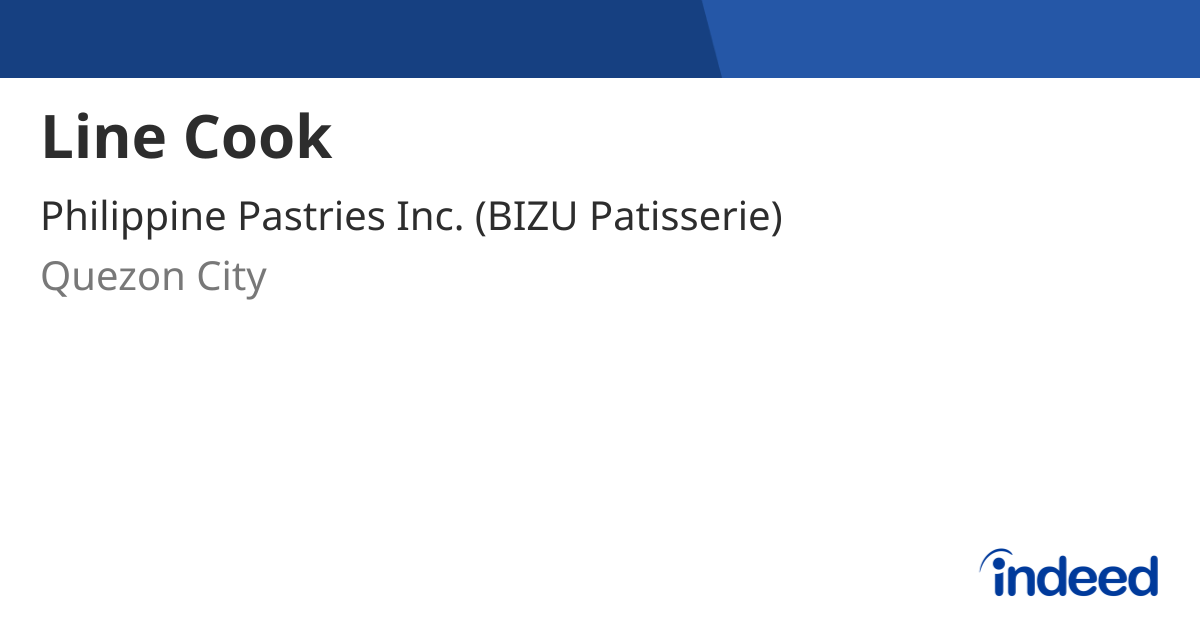 Line Cook - Quezon City - Indeed.com