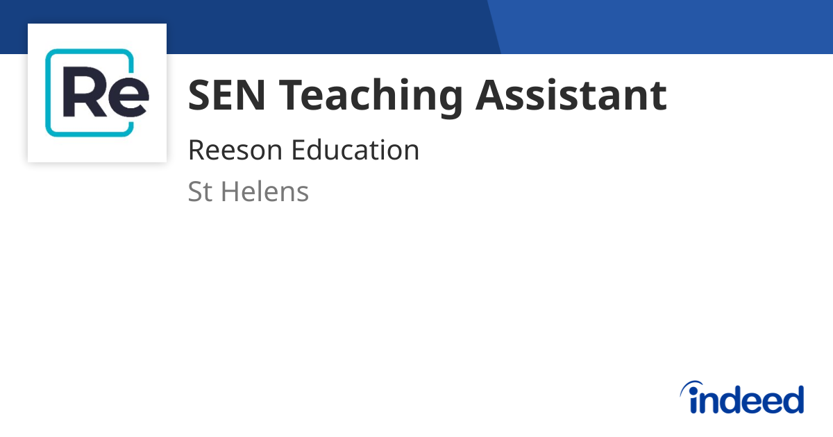 SEN Teaching Assistant - St Helens - Indeed.com