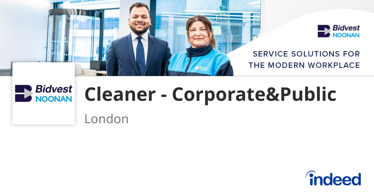 Cleaner - Corporate&Public - London EC2V 5DD - Indeed.com