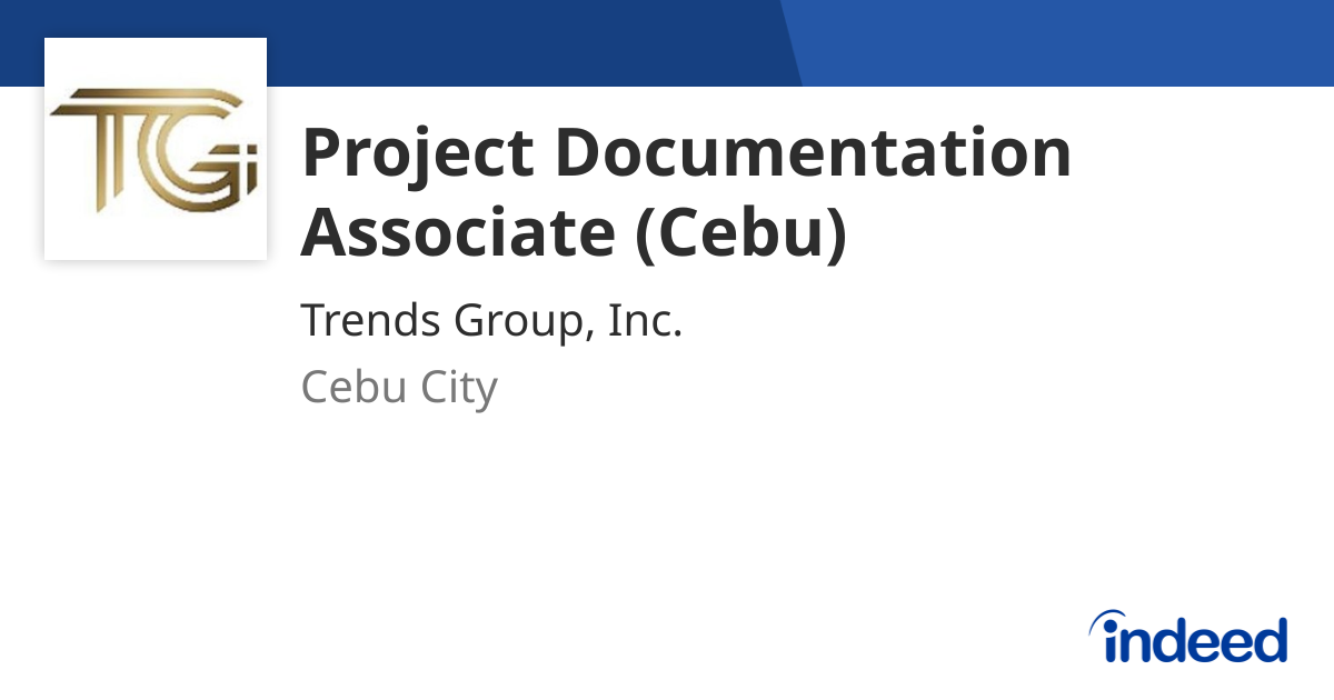 Project Documentation Associate (Cebu) - Cebu City 6000 P07 - Indeed.com