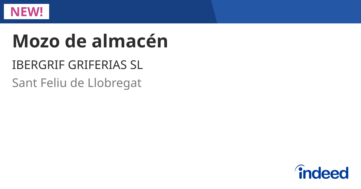 Mozo de almacén - 08980 Sant Feliu de Llobregat, Barcelona provincia ...