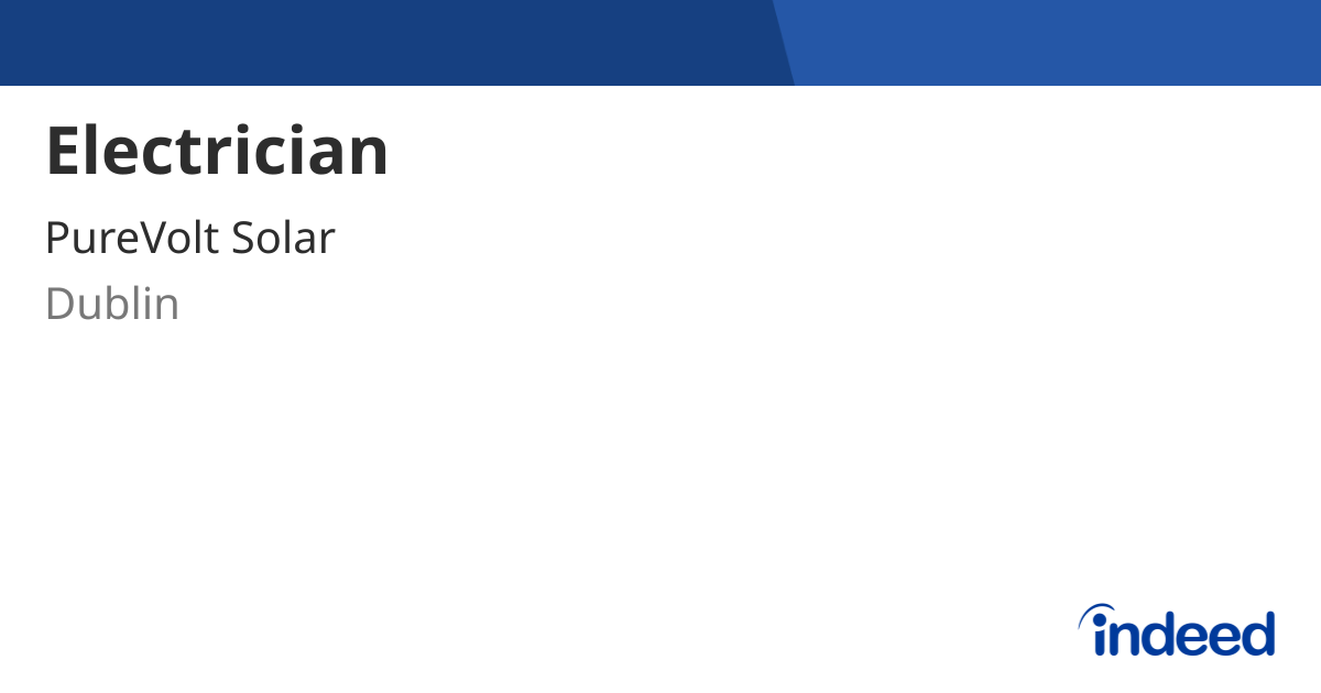 Electrician - Dublin, County Dublin - Indeed.com