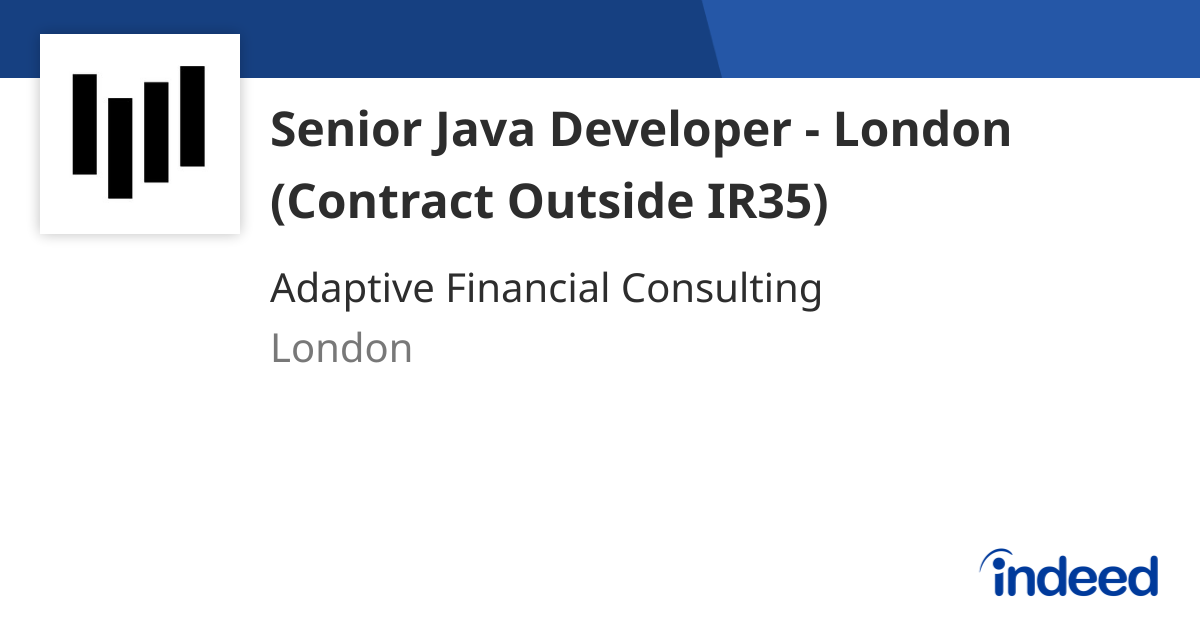Senior Java Developer - London ( Contract Outside IR35) - London - Indeed.com