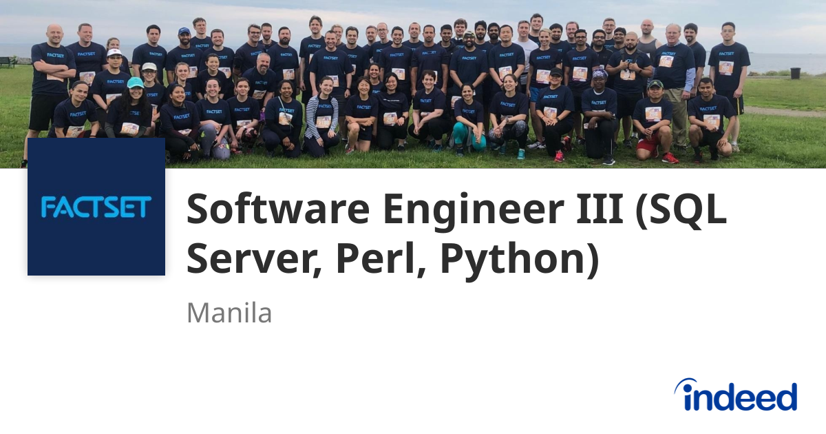 Software Engineer III (SQL Server, Perl, Python) - Manila - Indeed.com