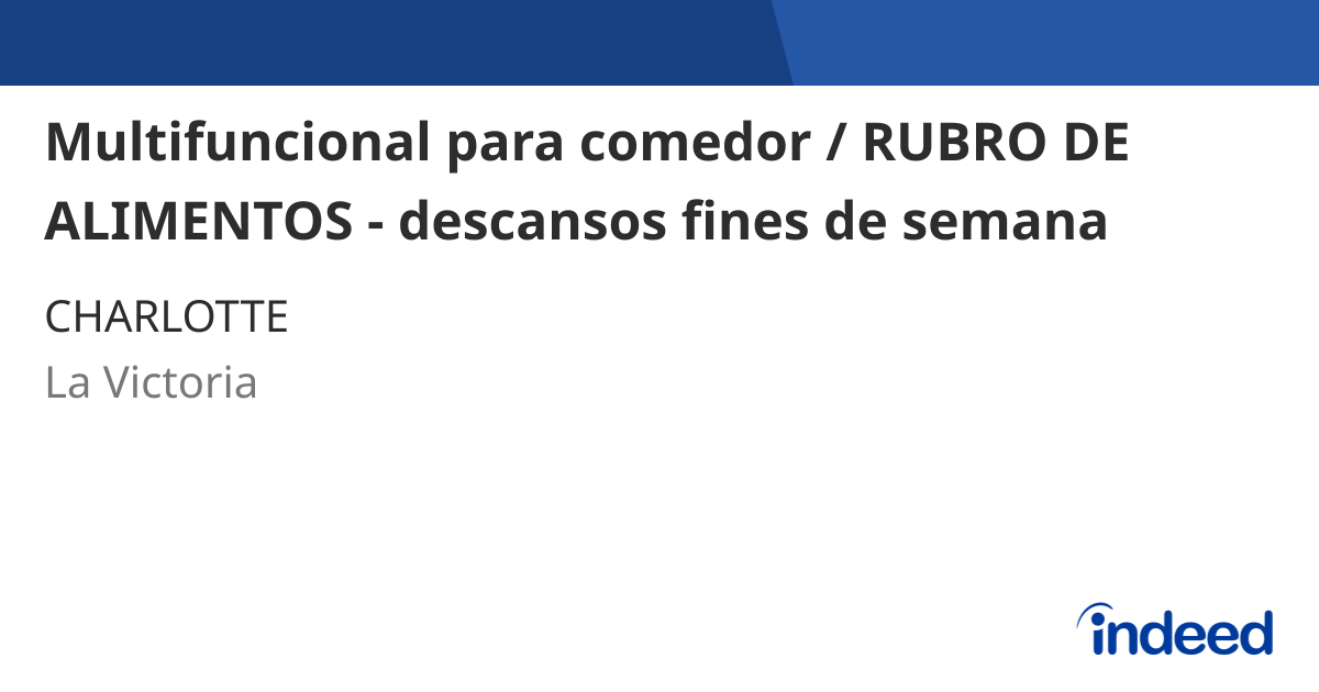 Multifuncional para comedor / RUBRO DE ALIMENTOS - descansos fines de ...