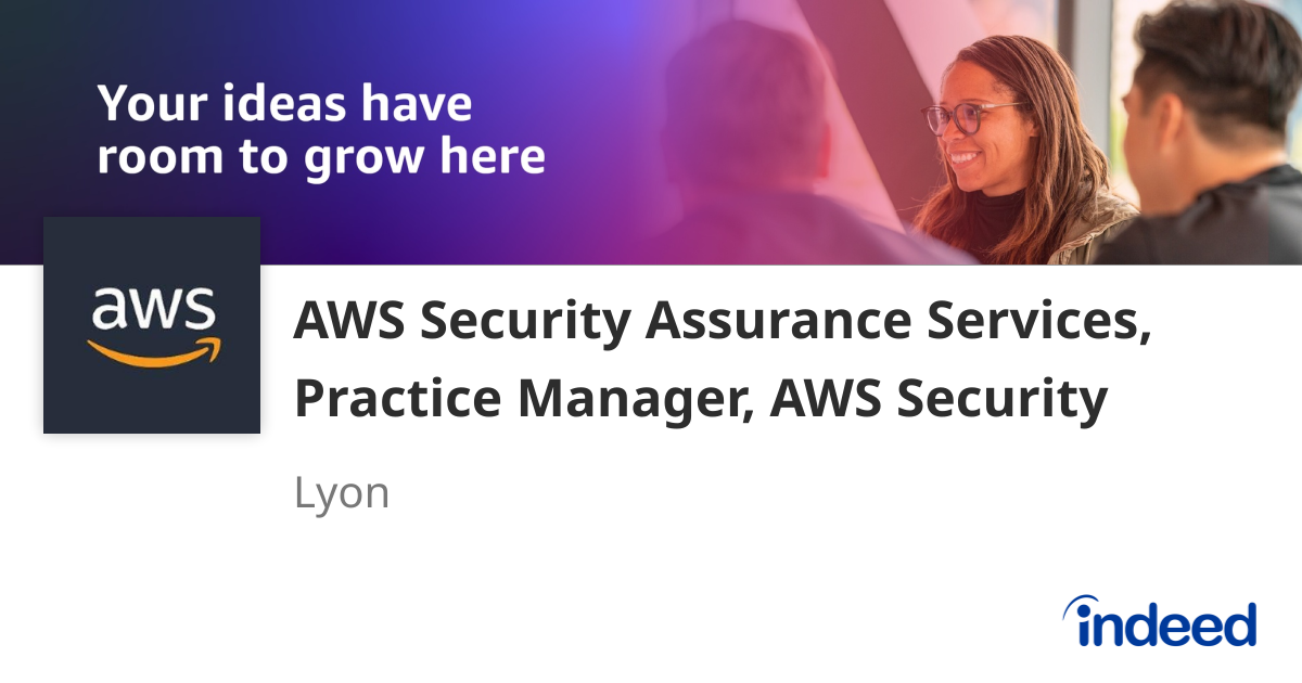 AWS Security Assurance Services, Practice Manager, AWS Security Assurance Services - Lyon (69 ...