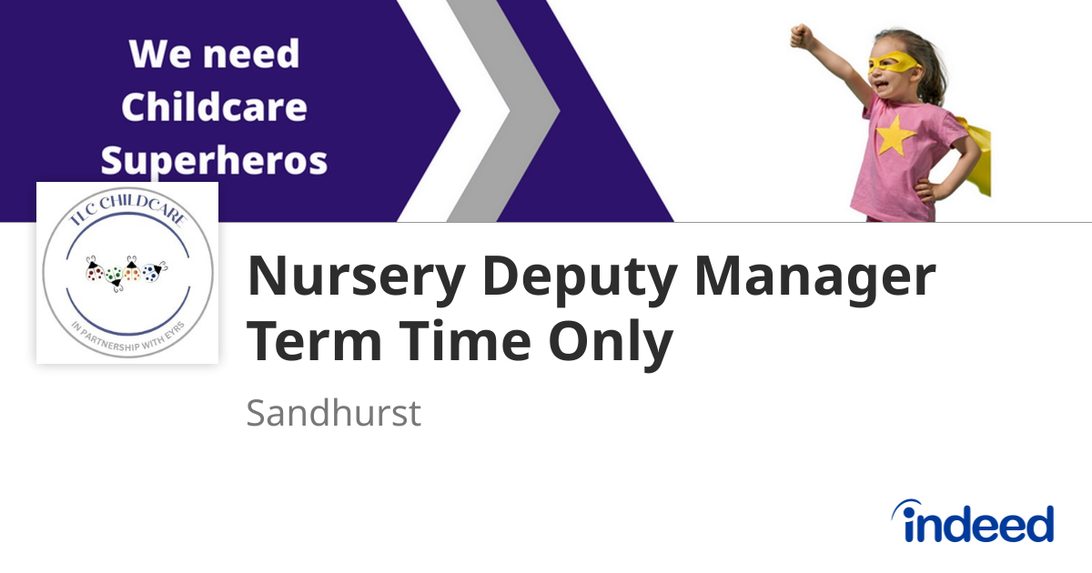 Nursery Deputy Manager Term Time Only - Sandhurst - Indeed.com