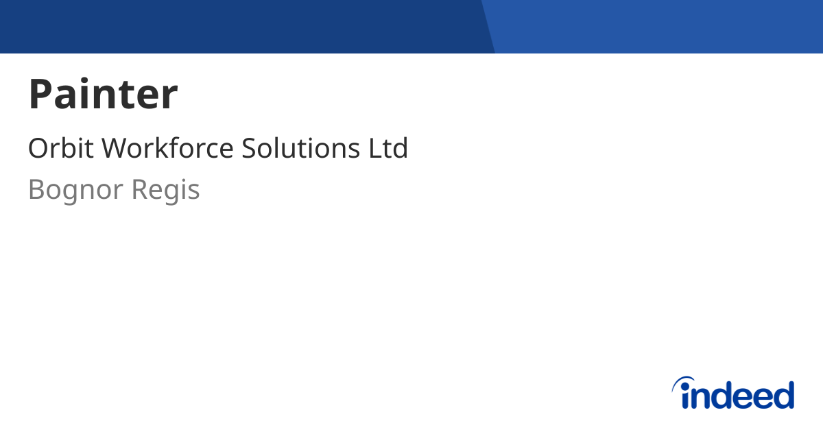 Painter - Bognor Regis PO21 - Indeed.com