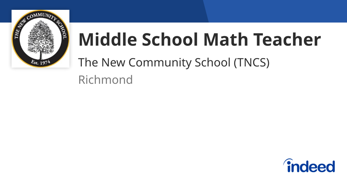 Middle School Math Teacher - Richmond, VA 23227 - Indeed.com