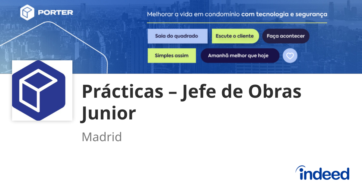 Prácticas – Jefe de Obras Junior - Madrid, Madrid provincia - Indeed.com