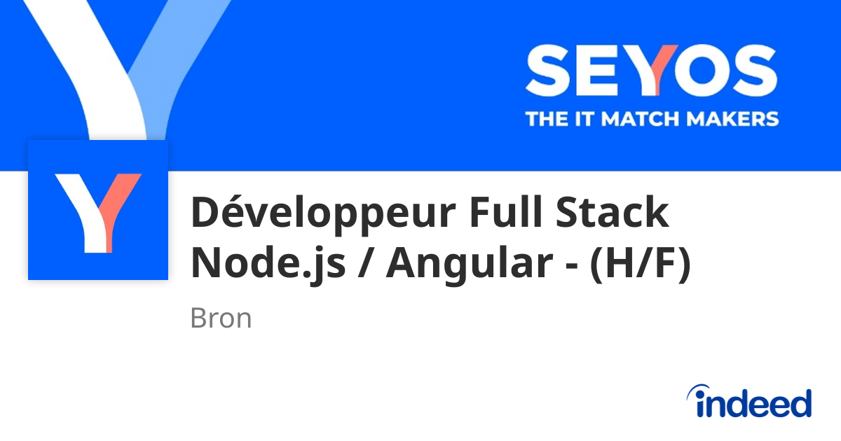 Développeur Full Stack Node.js / Angular - (H/F) - 69500 Bron - Indeed.com