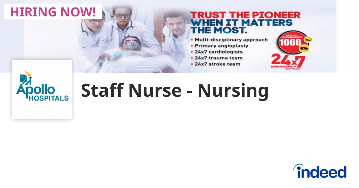 Staff Nurse - Nursing - Bengaluru, Karnataka - Indeed.com