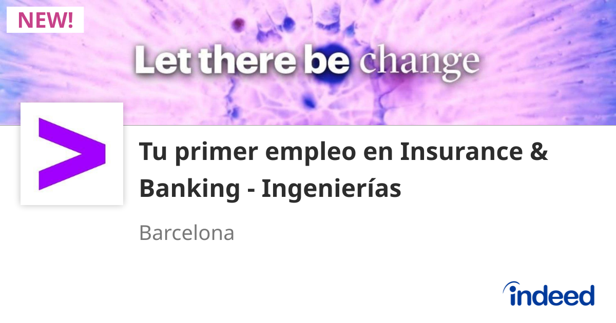 Tu primer empleo en Insurance & Banking - Ingenierías - Barcelona ...