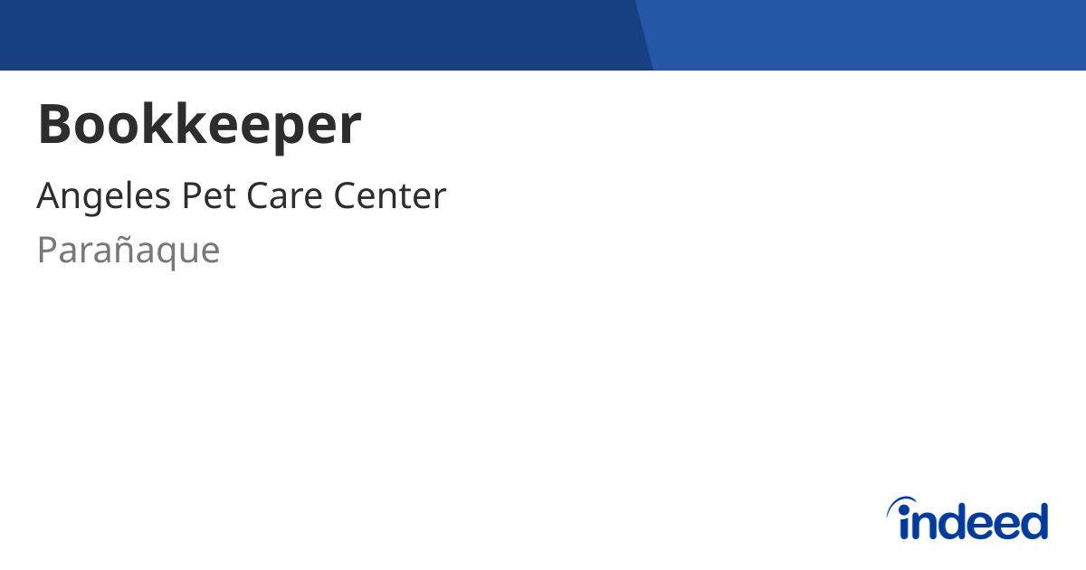 Bookkeeper - Parañaque - Indeed.com