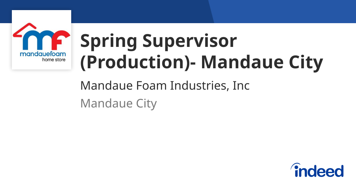 Spring Supervisor (Production)- Mandaue City - Mandaue City - Indeed.com