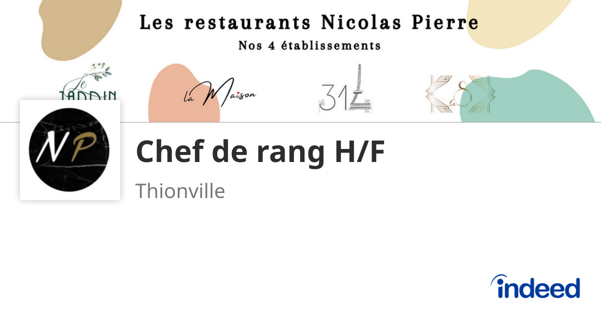 Chef de rang H/F - 57100 Thionville - Indeed.com