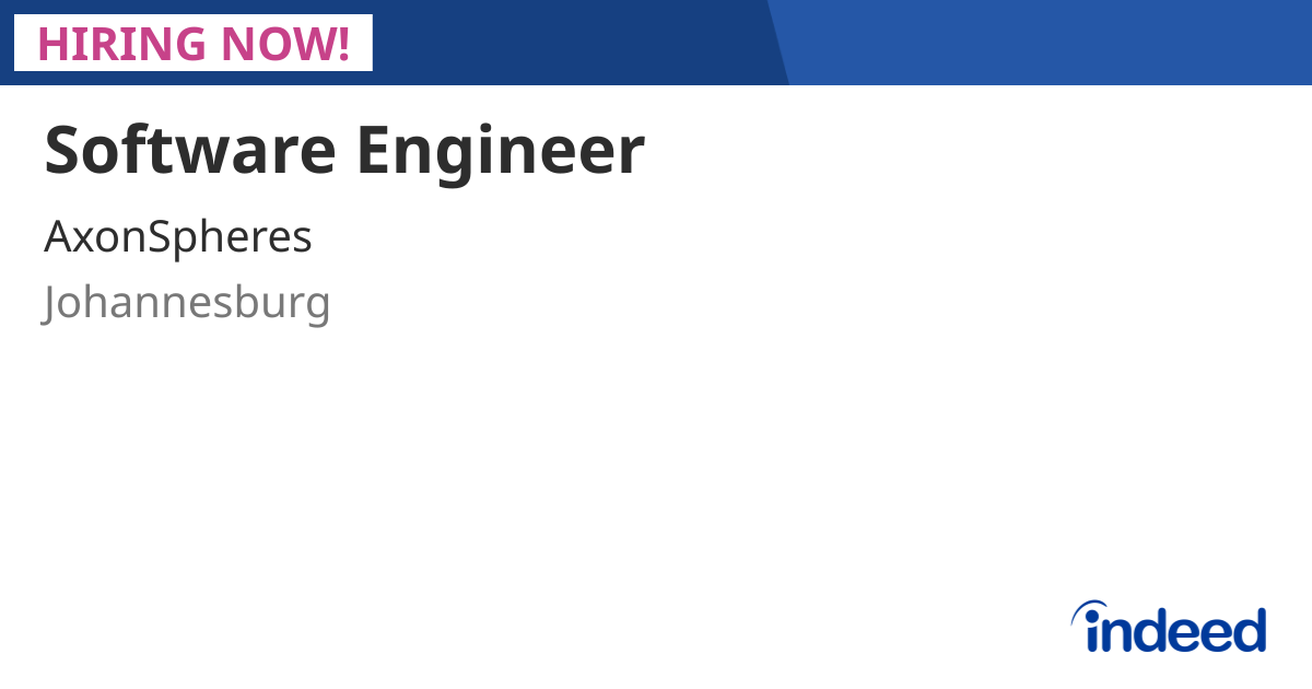 Software Engineer - Johannesburg, Gauteng - Indeed.com