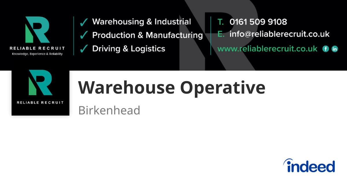 Warehouse Operative - Birkenhead CH41 - Indeed.com