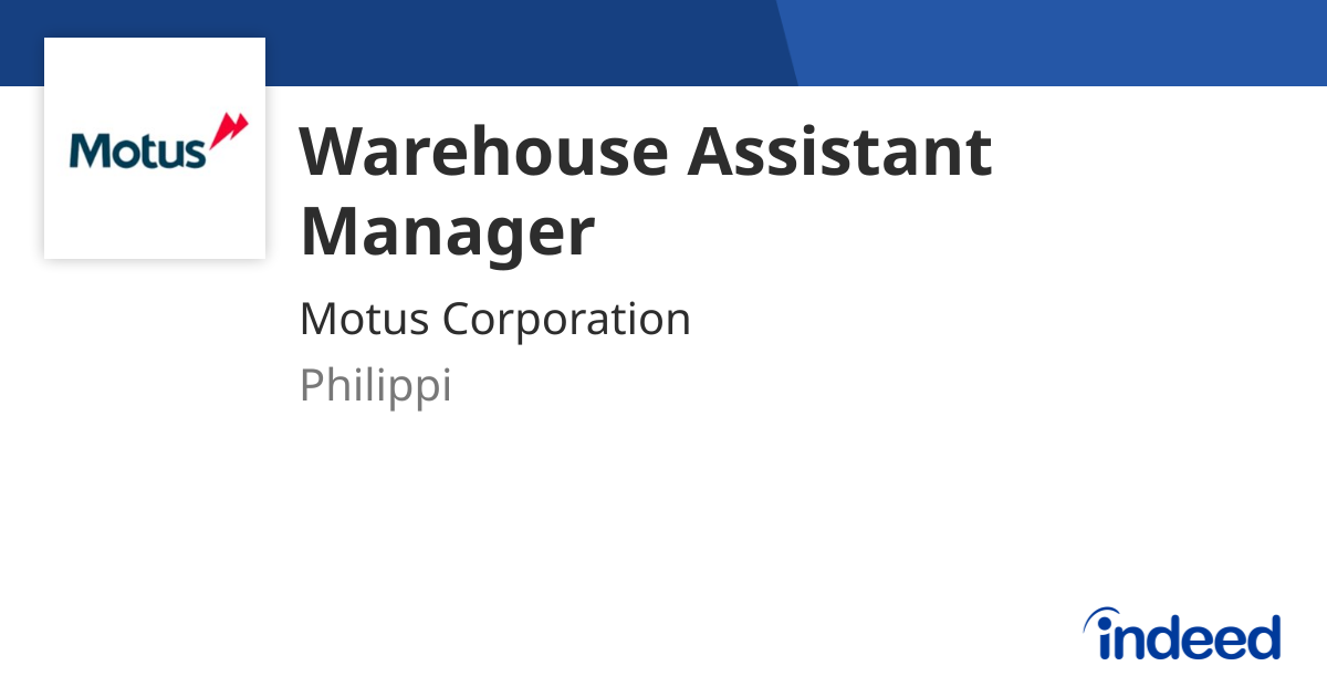 Warehouse Assistant Manager - Philippi, Western Cape - Indeed.com