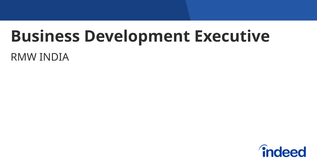 Business Development Executive - Hyderabad, Telangana - Indeed.com