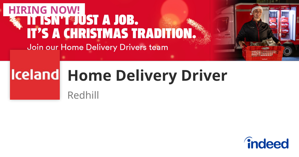 Home Delivery Driver - Redhill RH1 1LY - Indeed.com