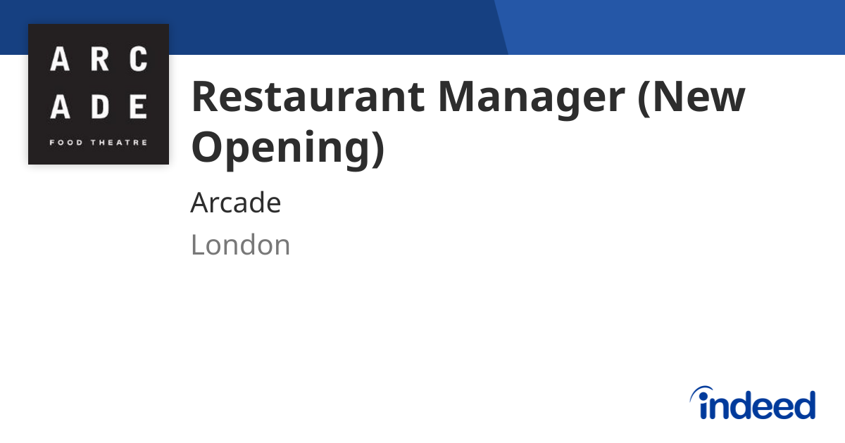Restaurant Manager (New Opening) - London W1T - Indeed.com