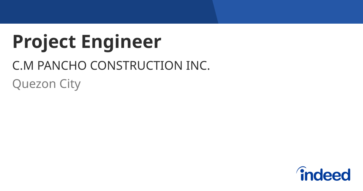 Project Engineer - Quezon City - Indeed.com